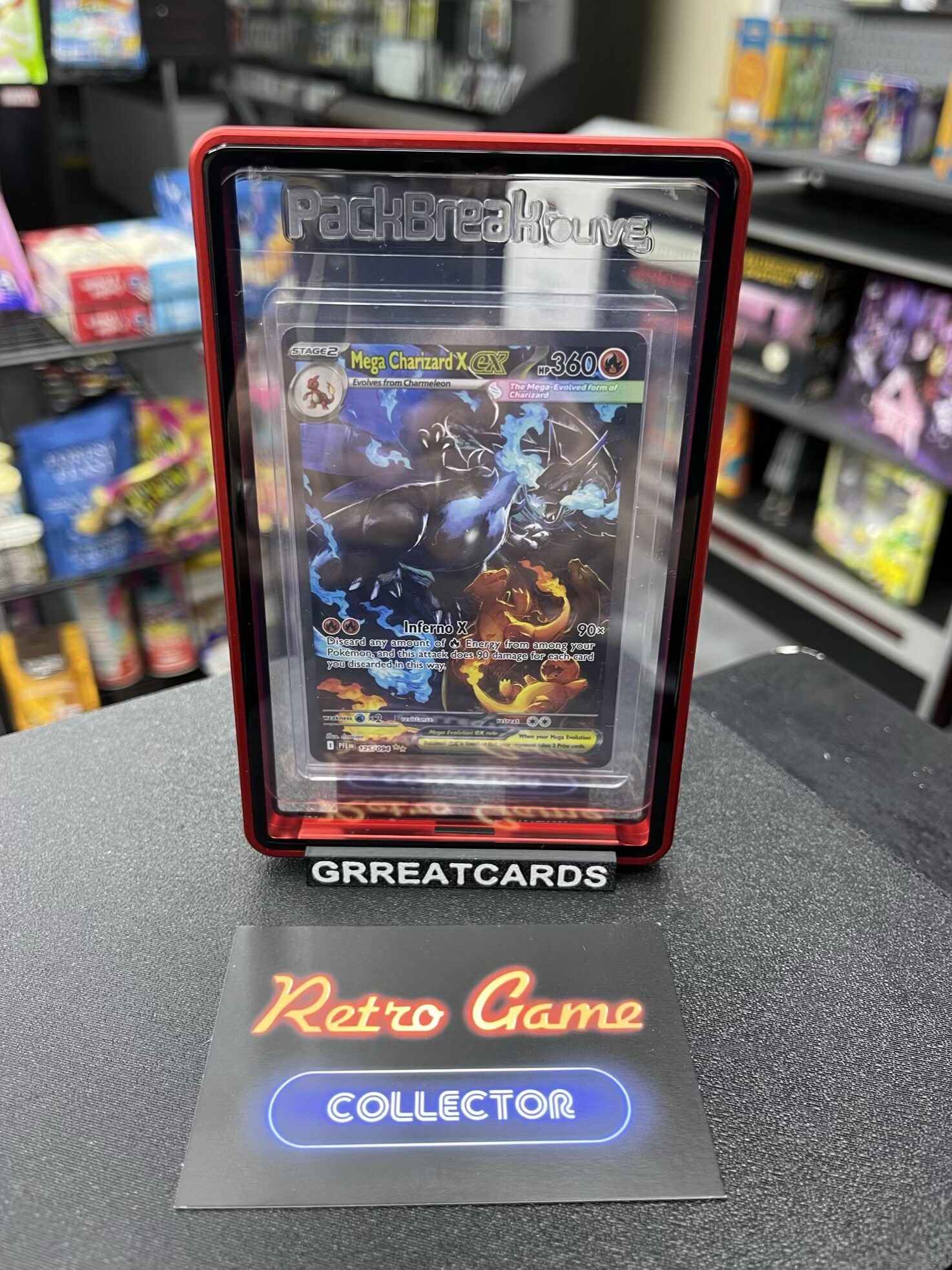 Pokemon TCG : Mega Charizard X ex (PFL 125) NM (incl protection case ...